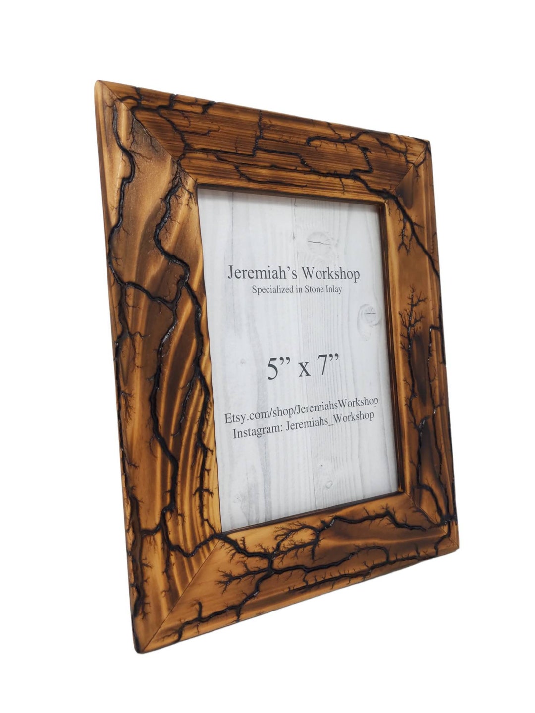 Electrocuted & Blow Torched Cypress Wood 5x7 Picture Frame - Etsy