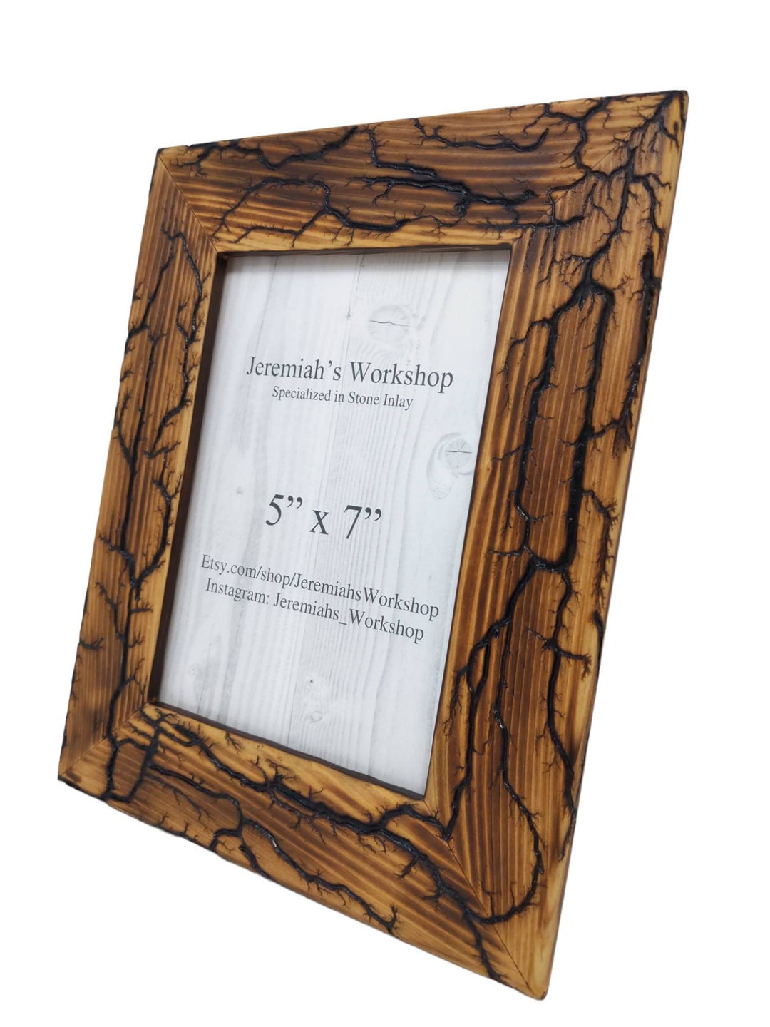 Electrocuted & Blow Torched Cypress Wood 5x7 Picture Frame - Etsy
