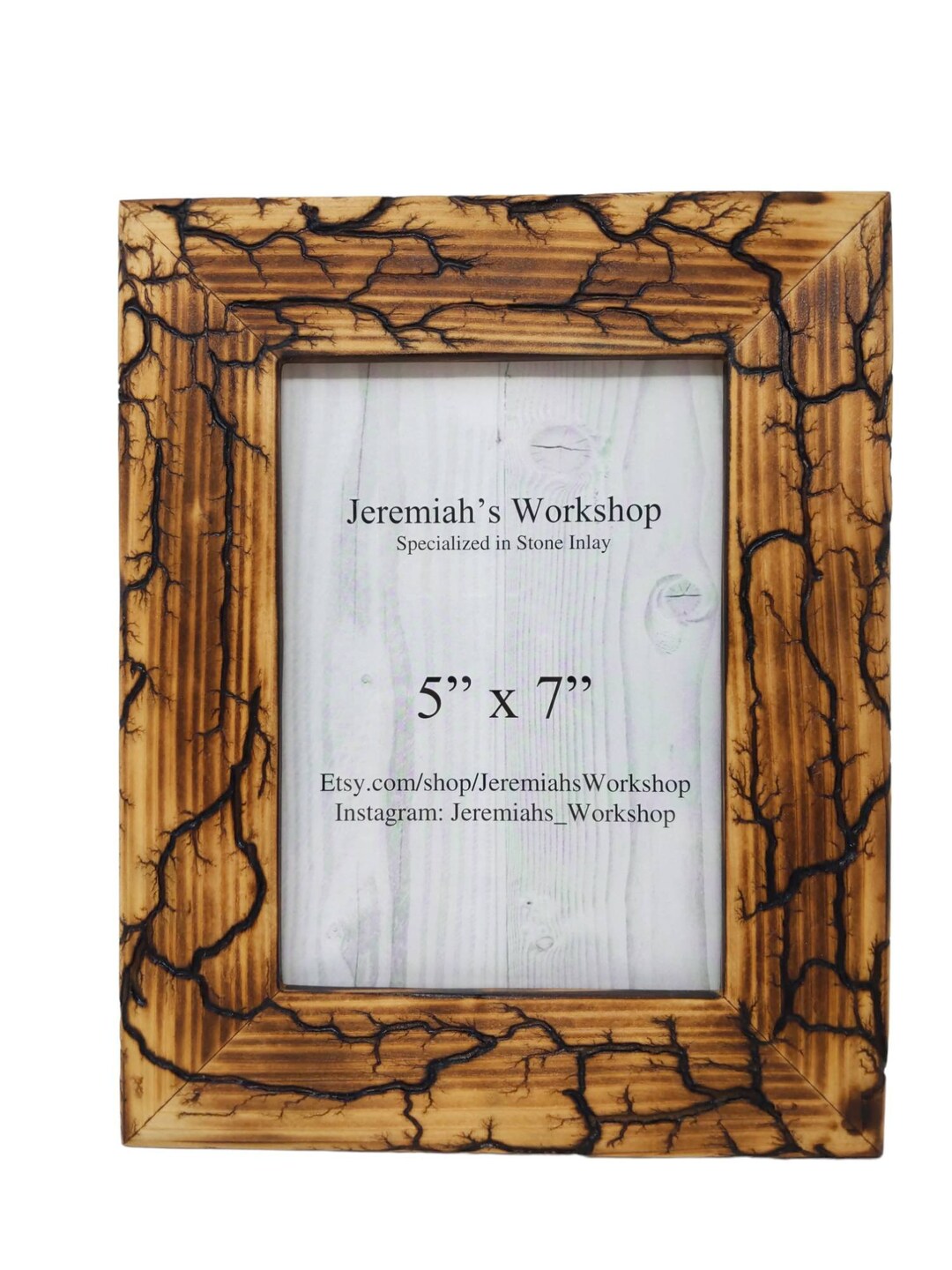 Electrocuted & Blow Torched Cypress Wood 5x7 Picture Frame - Etsy