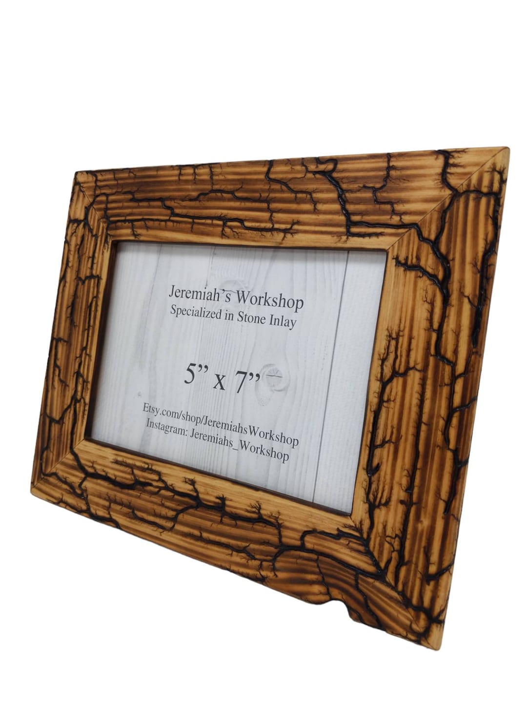 Electrocuted & Blow Torched Cypress Wood 5x7 Picture Frame - Etsy