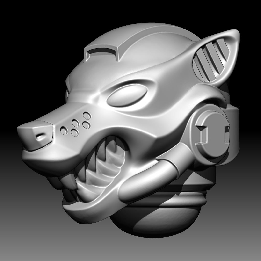 Space Wolf Head for Primary Marines 28mm - Etsy