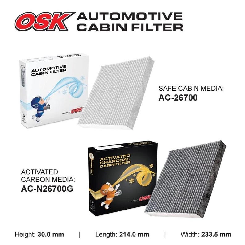 OSK Ford Ranger T6 / T7 Mazda BT50 Cabin Air Filter 1718237 - Etsy