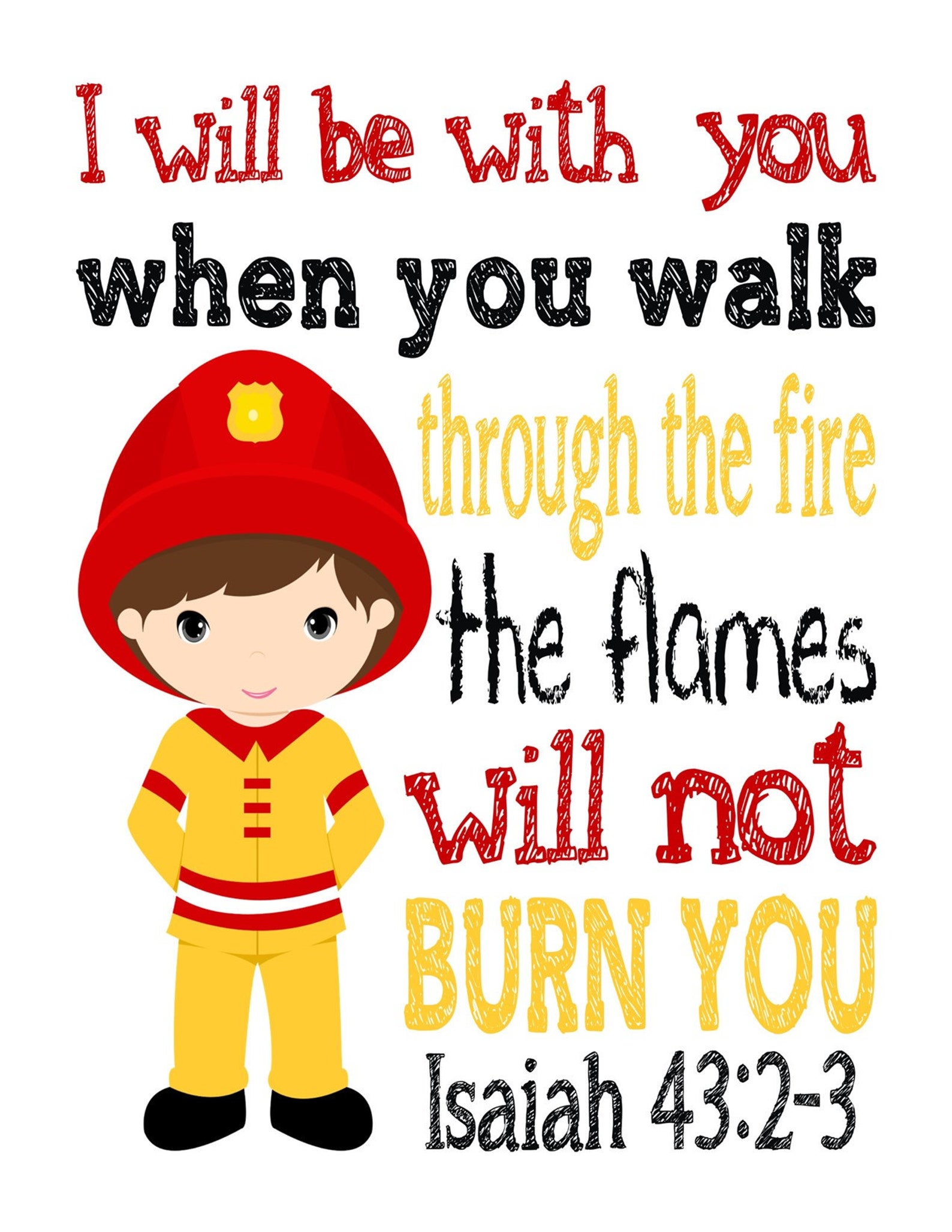 Fireman Real Life Superhero Christian Nursery Unframed Print - Etsy