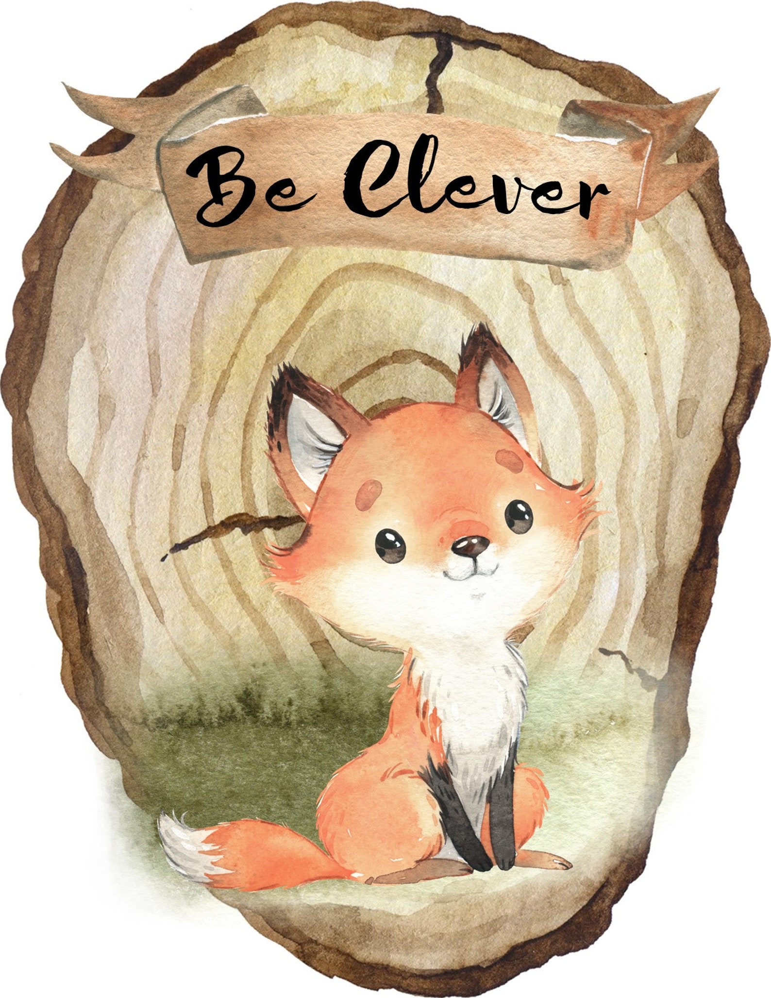 Watercolor Woodland Baby Animal Nursery Decor Set of 6 - Etsy