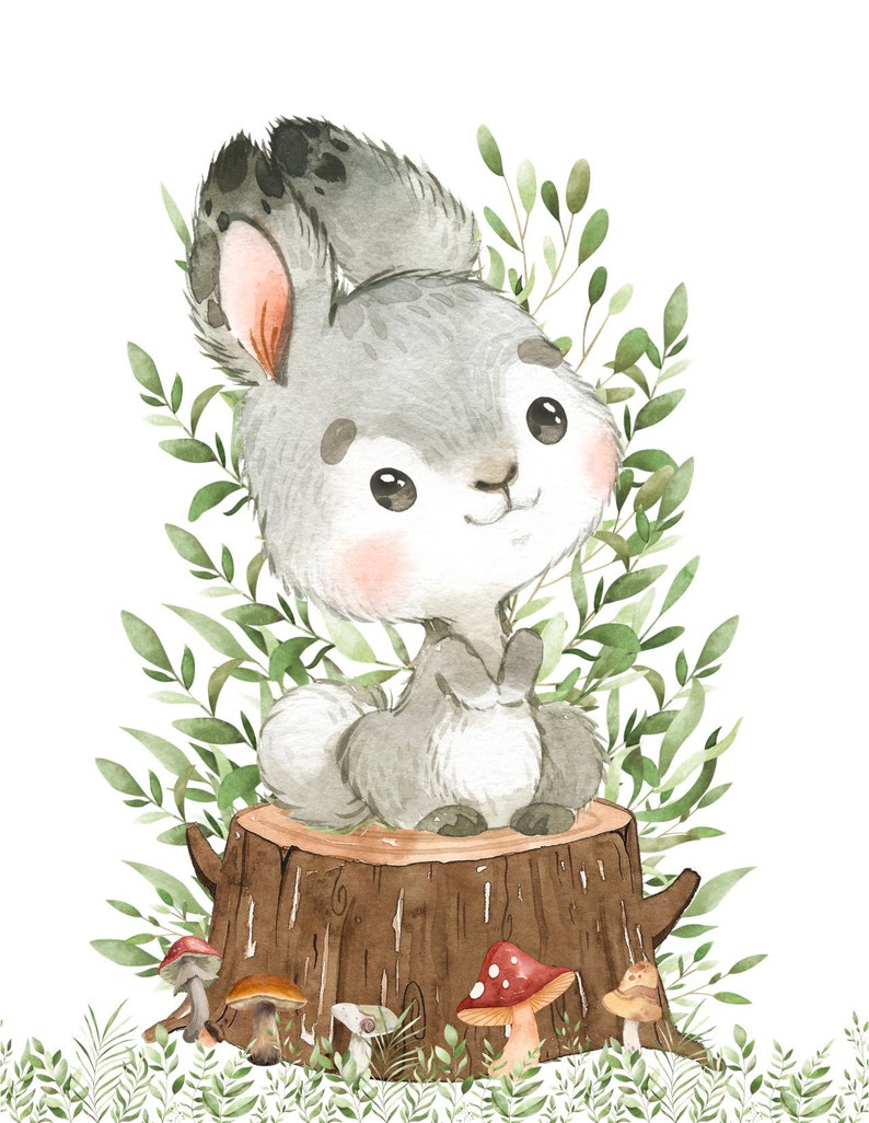 Watercolor Woodland Animals Nursery Set of 4 Unframed Prints - Etsy