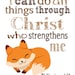 Woodland Fox Christian Bible Verses Quotes Nursery Kids Room Unframed ...
