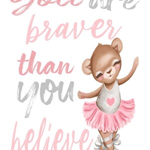 Ballerina Animals Nursery Decor Set of 4 Unframed Prints - Etsy