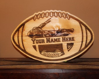 Wood Football Plaque | Etsy