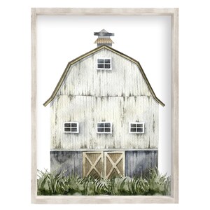 Watercolor Barn Farmhouse Rustic Barnyard Farm Nursery Decor Unframed ...