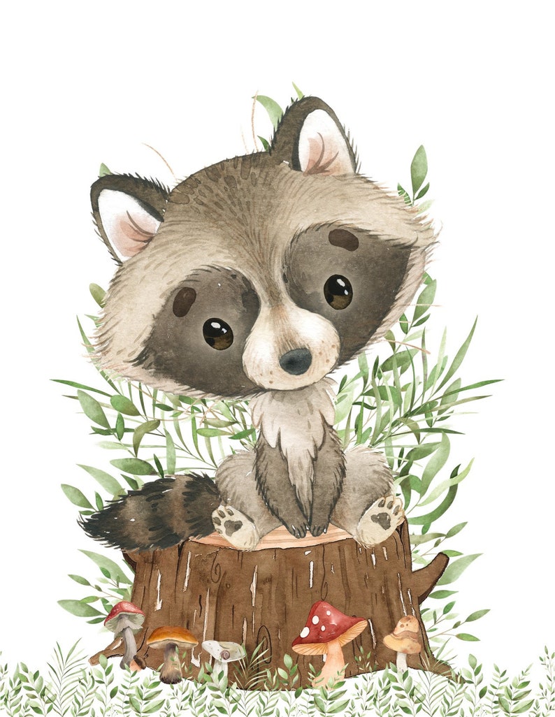 Watercolor Woodland Animals Nursery Set of 6 Unframed Prints - Etsy