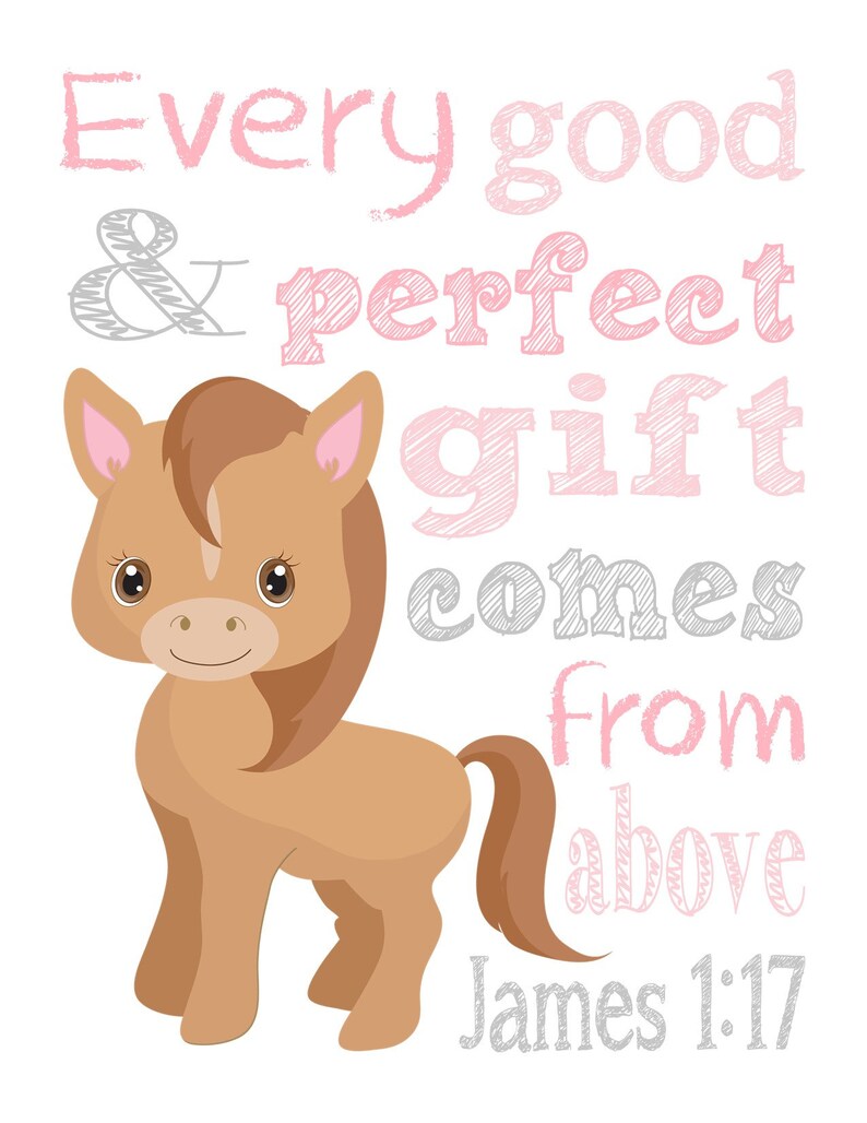 Farm Animals Christian Nursery Decor Set of 4 Prints Cow - Etsy