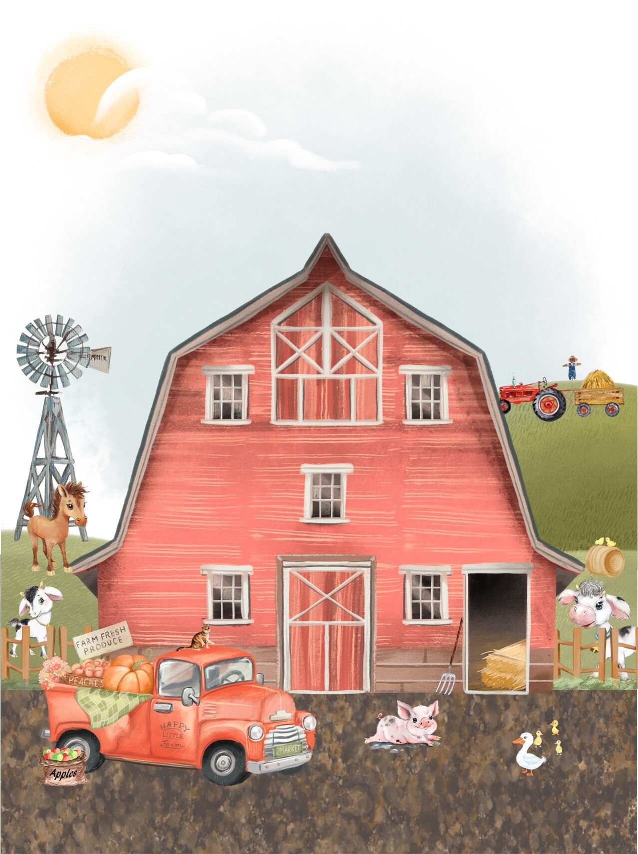 Personalized Farm Cow Nursery Decor Set of 3 Unframed | Etsy