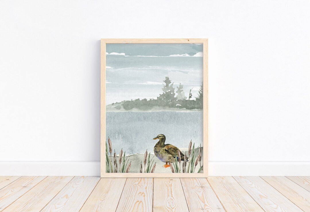 Instant Download Watercolor Duck Hunting Nursery Mallard Duck Little ...