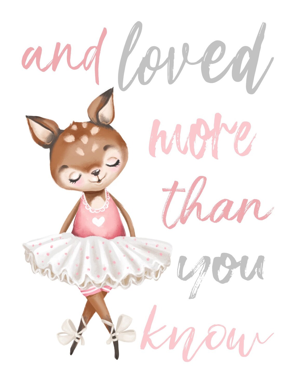 Ballerina Animals Nursery Decor Set of 4 Unframed Prints - Etsy