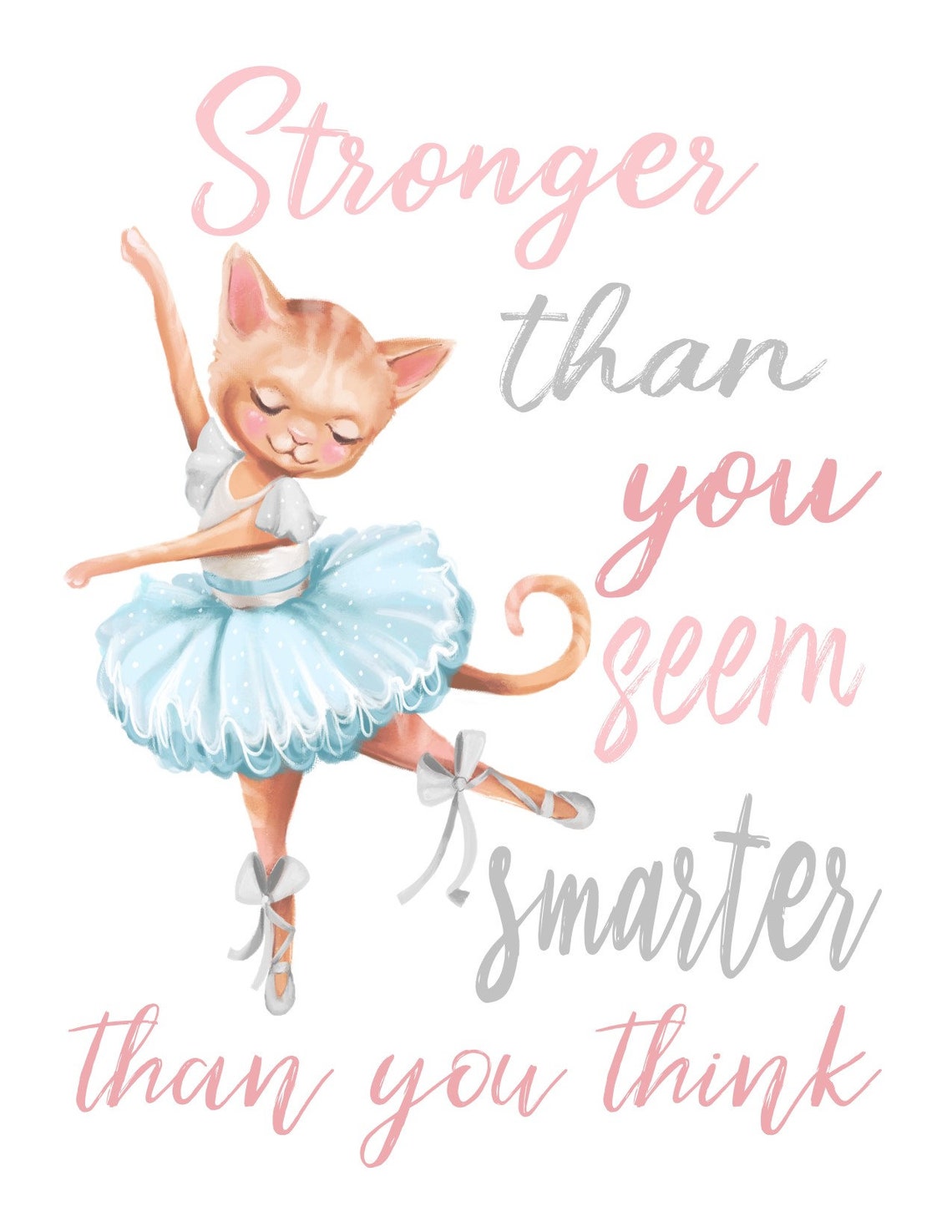 Ballerina Animals Nursery Decor Set of 4 Unframed Prints | Etsy