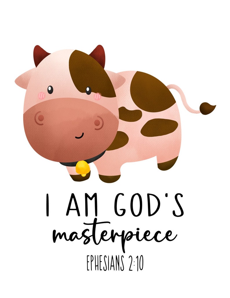 Farm Animal Nursery Prints: Christian Decor Set of 4 - Etsy