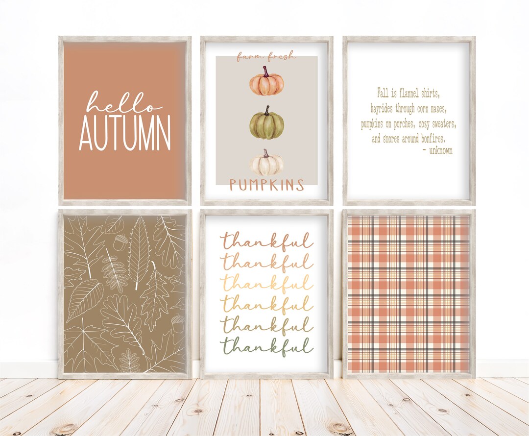 Fall Gallery Wall Art Set of 13 Mix and Match Prints Autumn Decoration ...