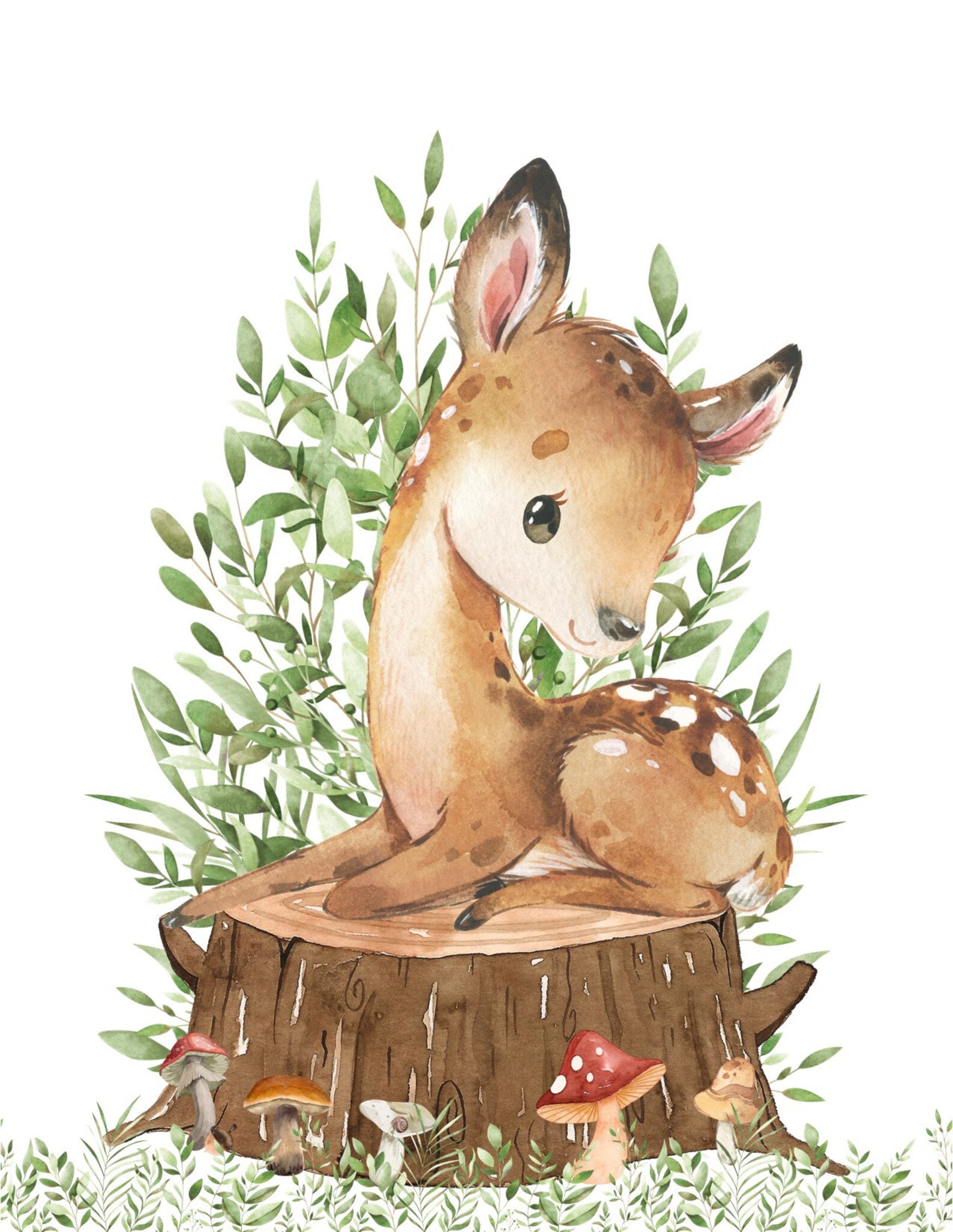 Watercolor Woodland Animals Nursery Set of 6 Unframed Prints - Etsy