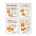 Woodland Fox Christian Bible Verses Quotes Nursery Kids Room Unframed ...