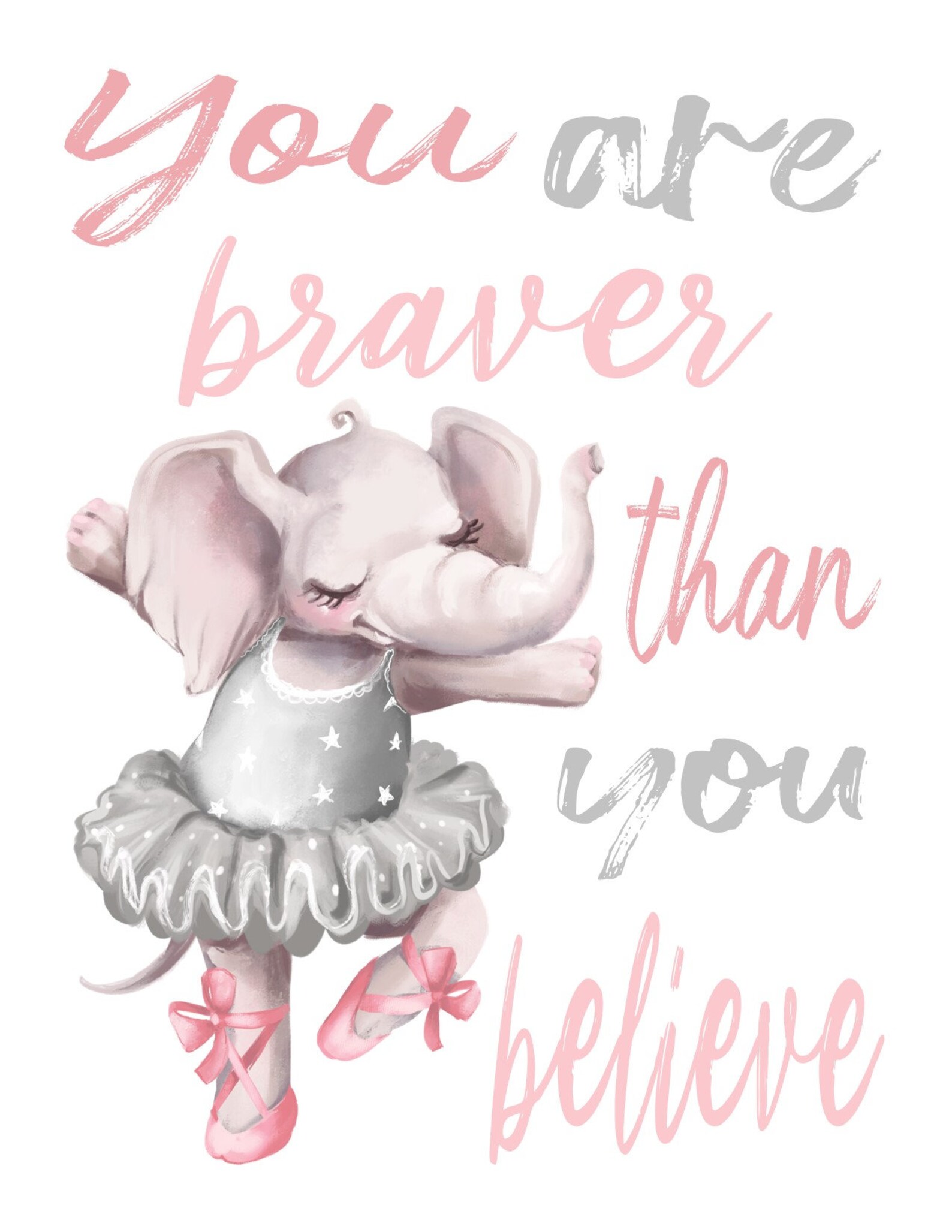 Ballerina Animals Nursery Decor Set of 4 Unframed Prints | Etsy