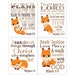 Woodland Fox Christian Bible Verses Quotes Nursery Kids Room Unframed ...
