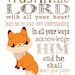 Woodland Fox Christian Bible Verses Quotes Nursery Kids Room Unframed ...
