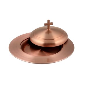 Communion 5 Bread Plate With Cover Brass Finish Church Item Religious ...