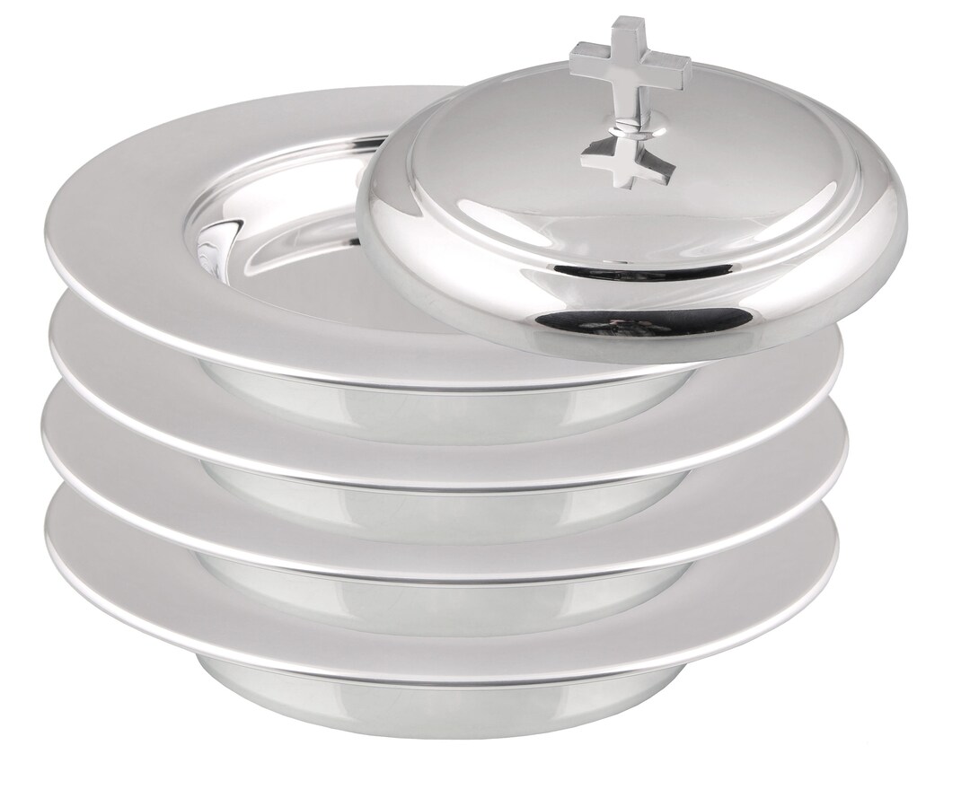 Serving Tray Holy 4 Stacking Bread Plates With Lid Stainless Steel ...