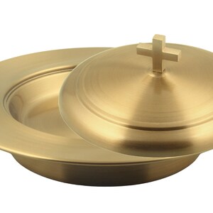 Communion 5 Bread Plate With Cover Brass Finish Church Item Religious ...