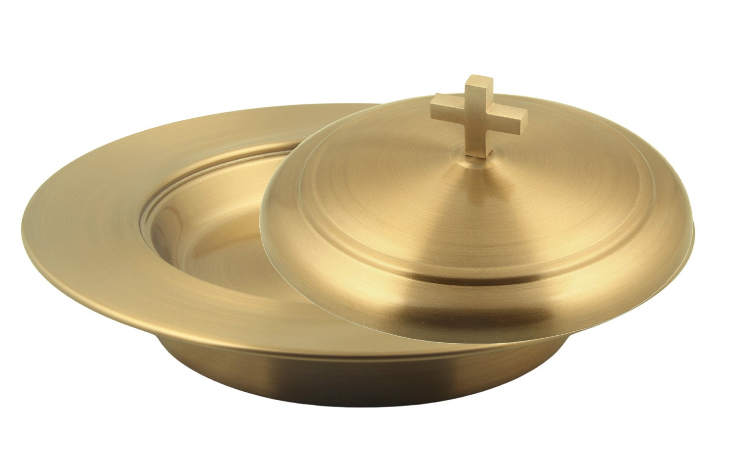 Communion 5 Bread Plate With Cover Brass Finish Church Item Religious ...