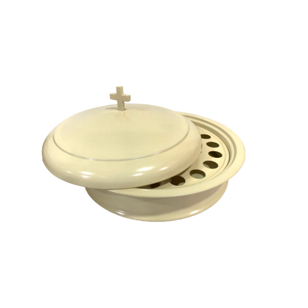 Holy Communion Tray With Lid for Serving Wine Stainless Steel Cream ...