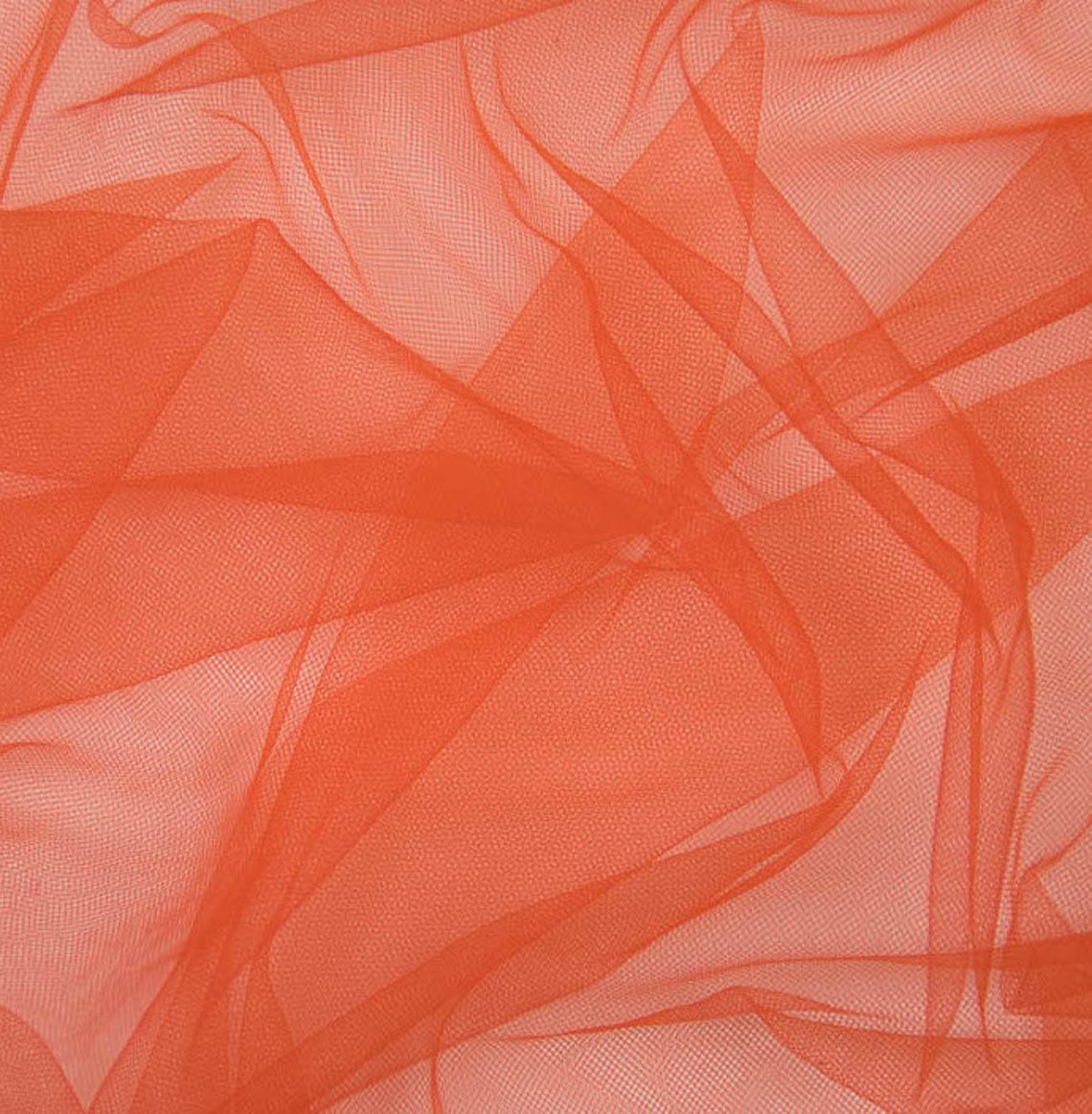 Vibrant Orange soft tulle Extra wide 3.15 m 124 in Stretch | Etsy