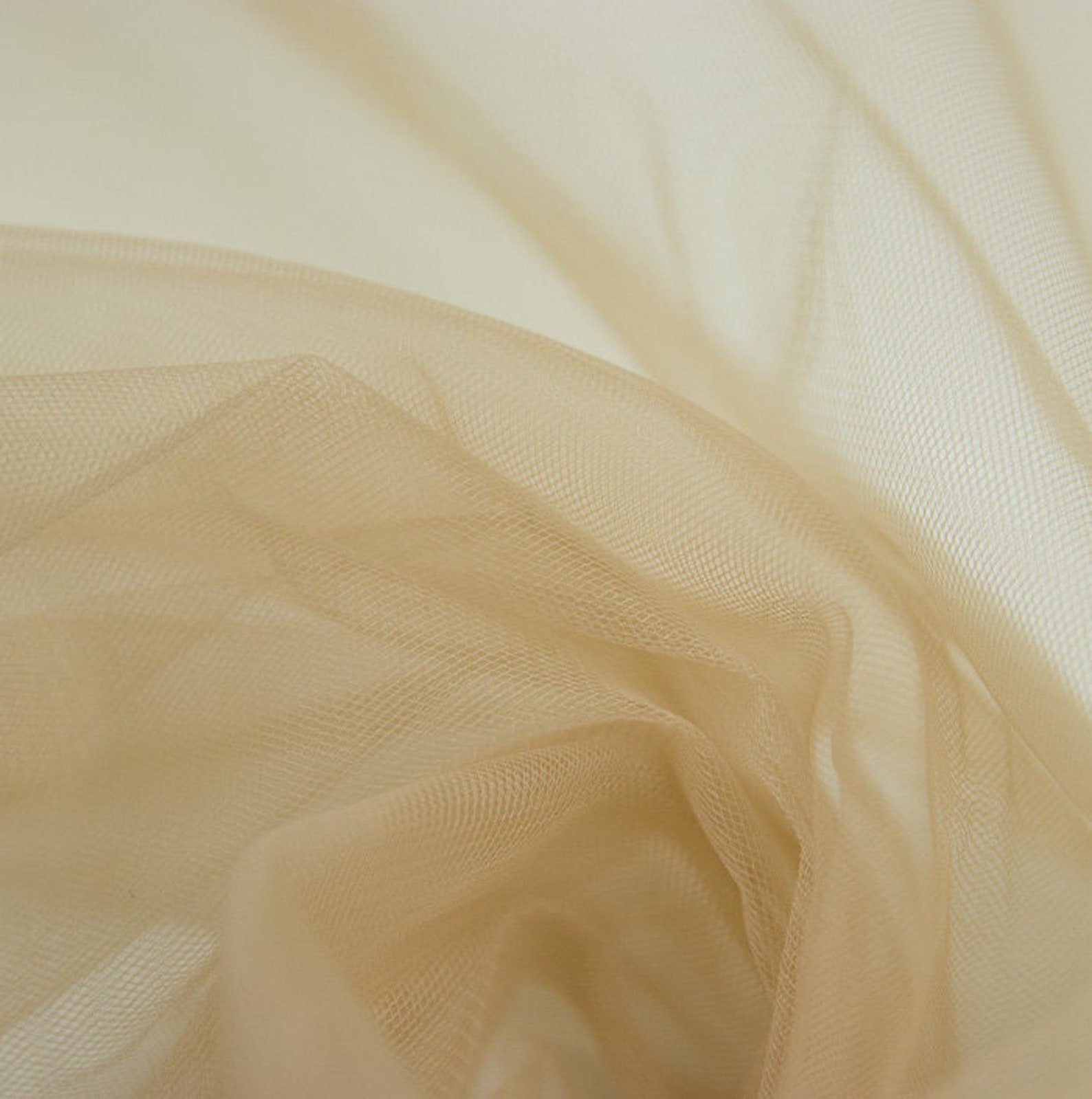 Light Beige soft tulle Extra wide 3.15 m 124 in Stretch | Etsy