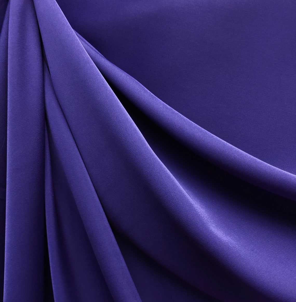 Ultra violet silk satin fabric by the meter Lingerie and | Etsy
