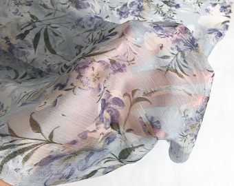 Floral Chiffon Fabric - Etsy