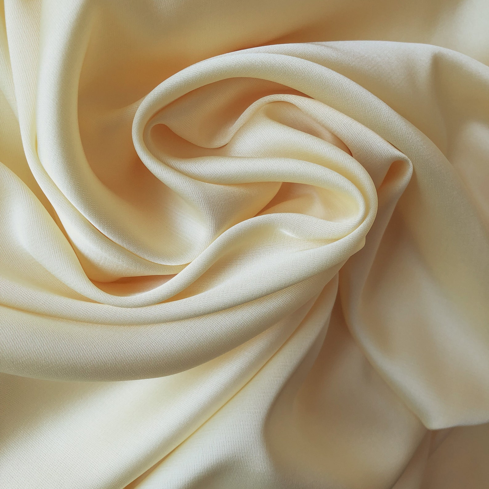 Pastel Yellow Silk Satin Fabric By The Meter Lingerie And Etsy