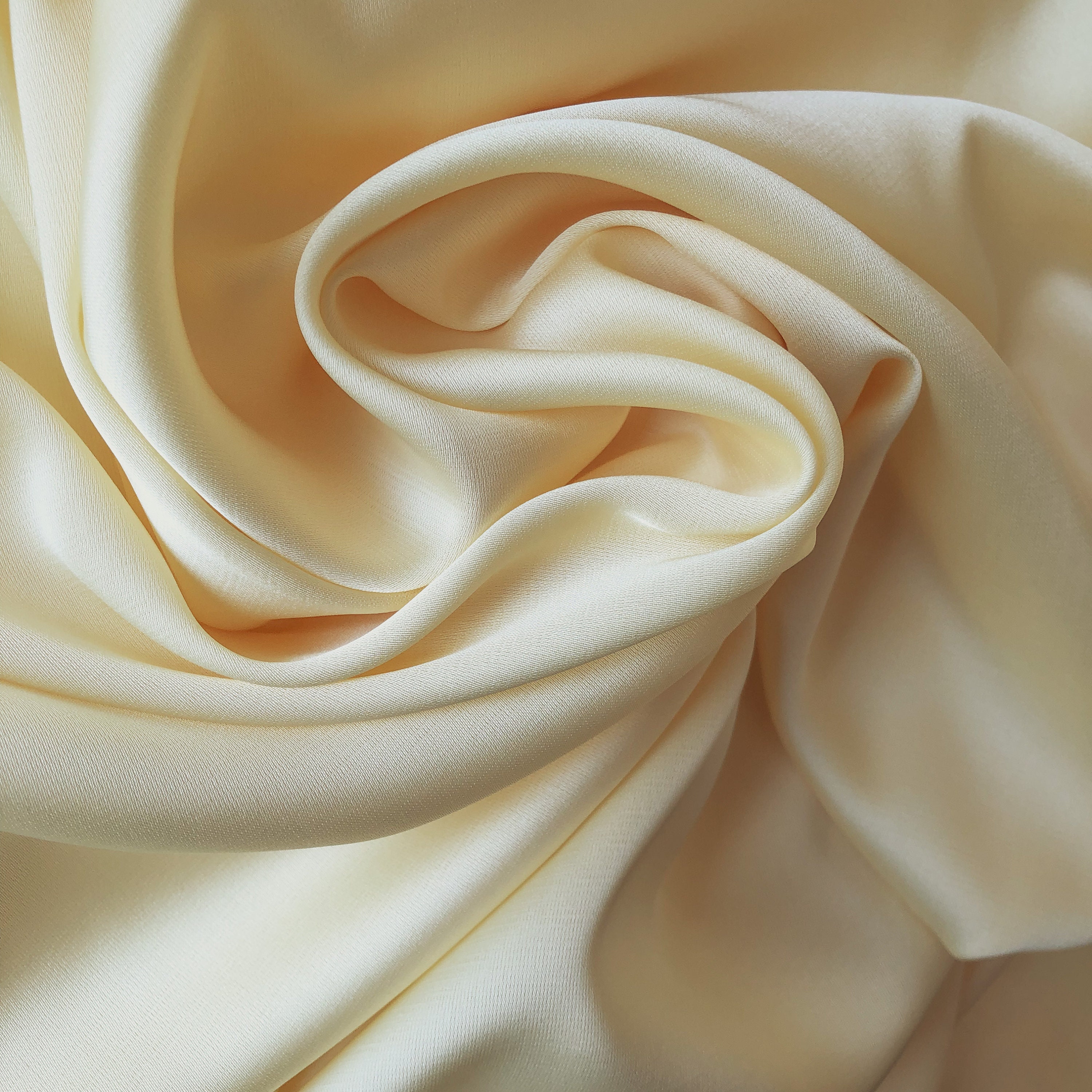 Pastel Yellow Silk Satin Fabric By The Yard Silk Fabric For Etsy Uk