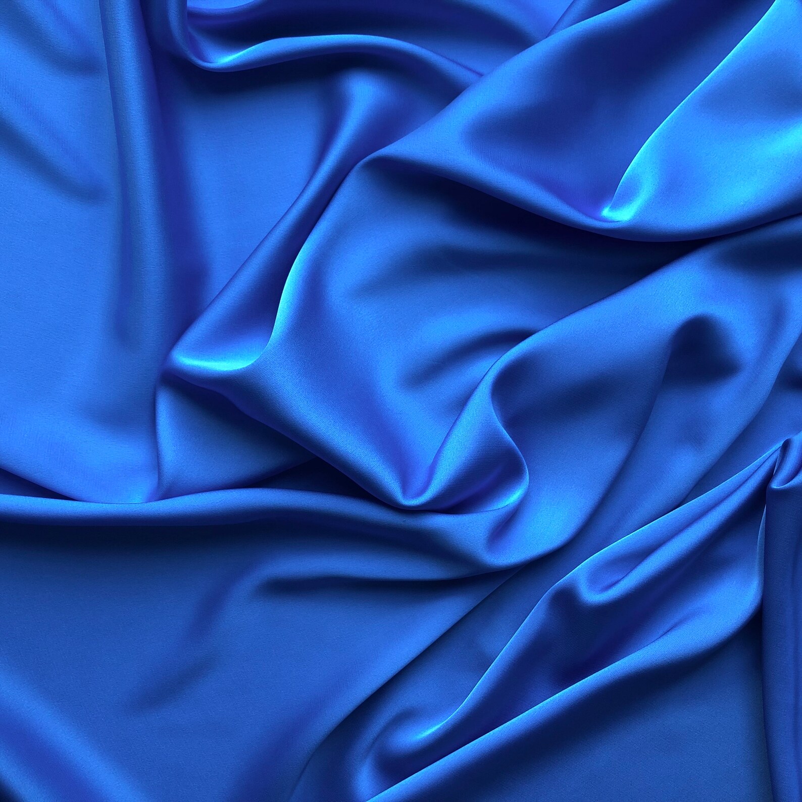 Tejido de satén de seda azul azul cortado a medida lencería y | Etsy