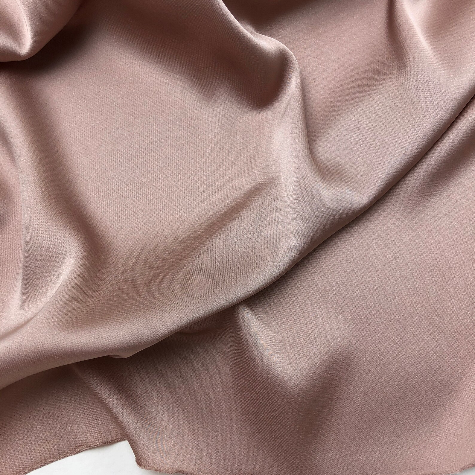 Dark Beige Silk Satin Fabric by the Yard Silk Fabric for | Etsy