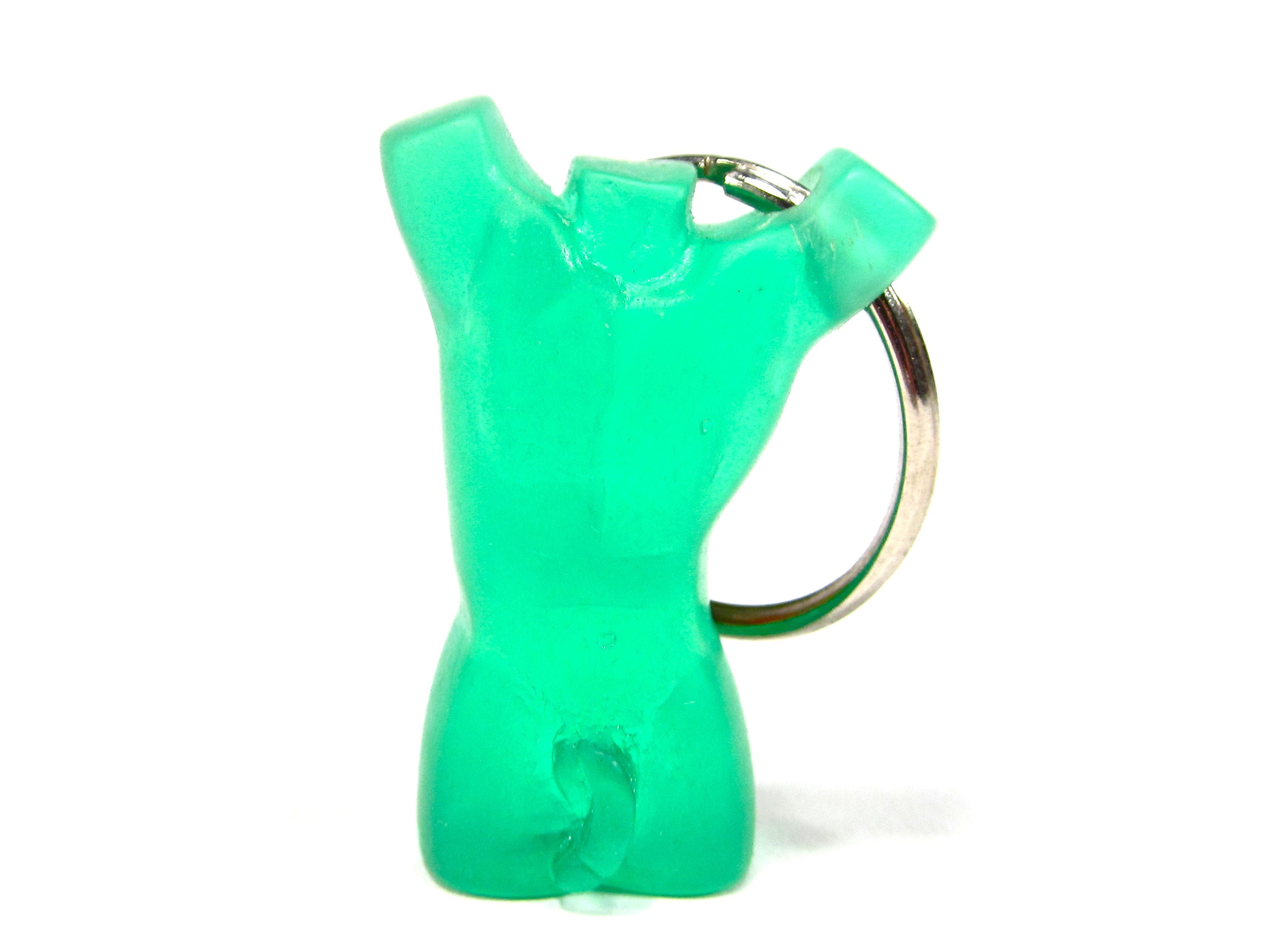 Male Torso Upper Body Key Chain Man Blue Purple Green 90s Made - Etsy