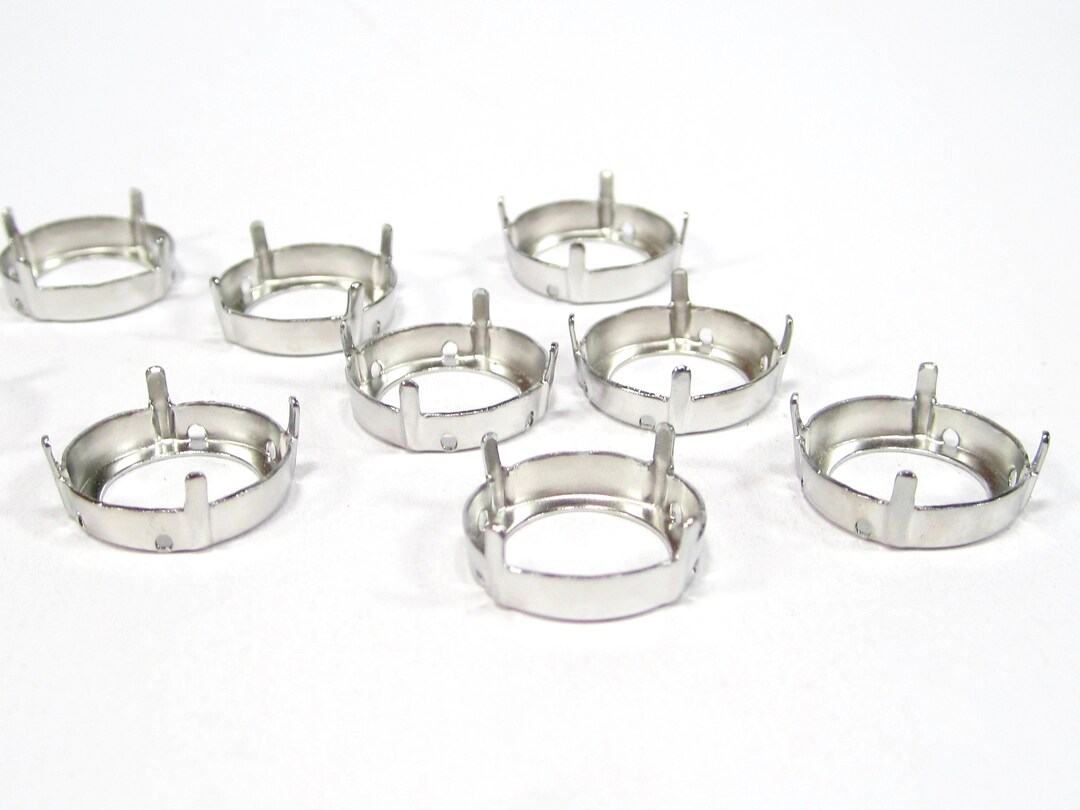 12 Round Stone Setting Prong Setting 16mm Silver Jewelry Making ...