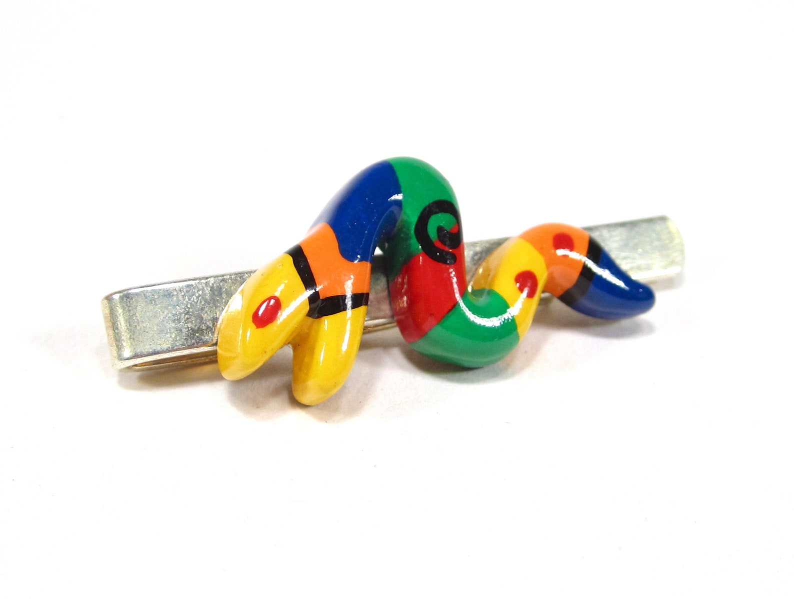 Colorful Funny Tie Clip Snake Handmade Pop Art Men's Jewelry Original ...