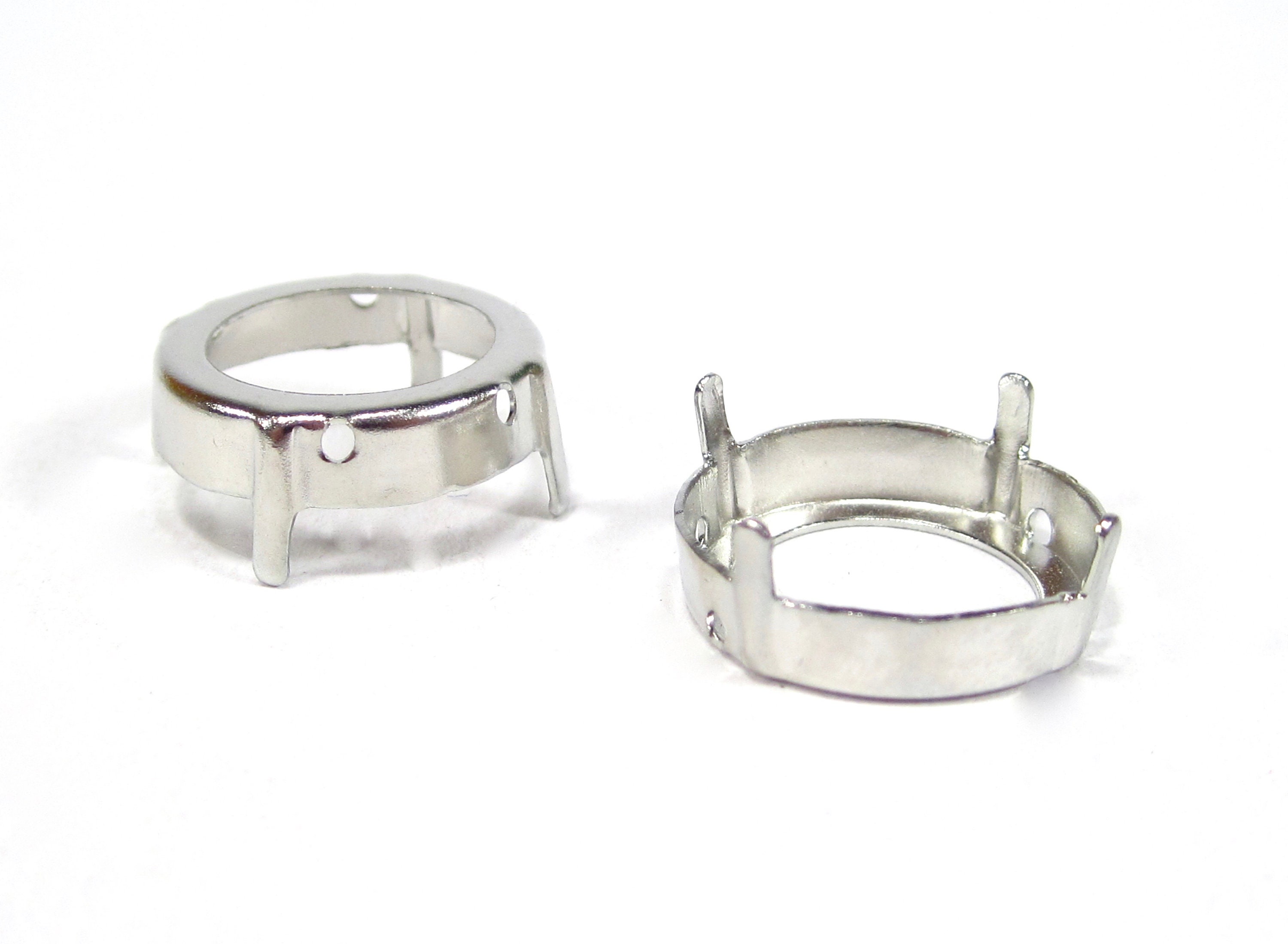 12 Round Stone Setting Prong Setting 16mm Silver Jewelry - Etsy UK