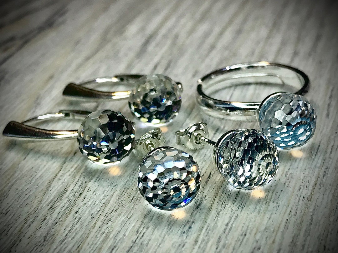 Silver Swarovski Crystal Crystal Disco Ball Fireball 8 Mm With 925 ...