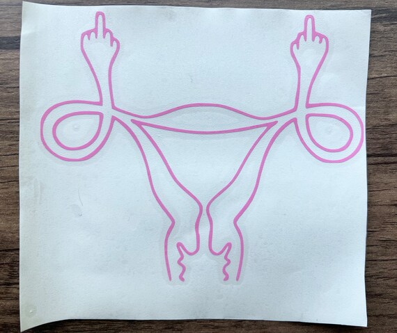 Double Middle Finger Uterus Decal Feminism Womens Rights - Etsy