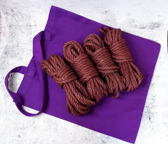 BDSM Shibari Burgundy Rope Kit 4x26ft 6mm Shibari Jute Rope - Etsy