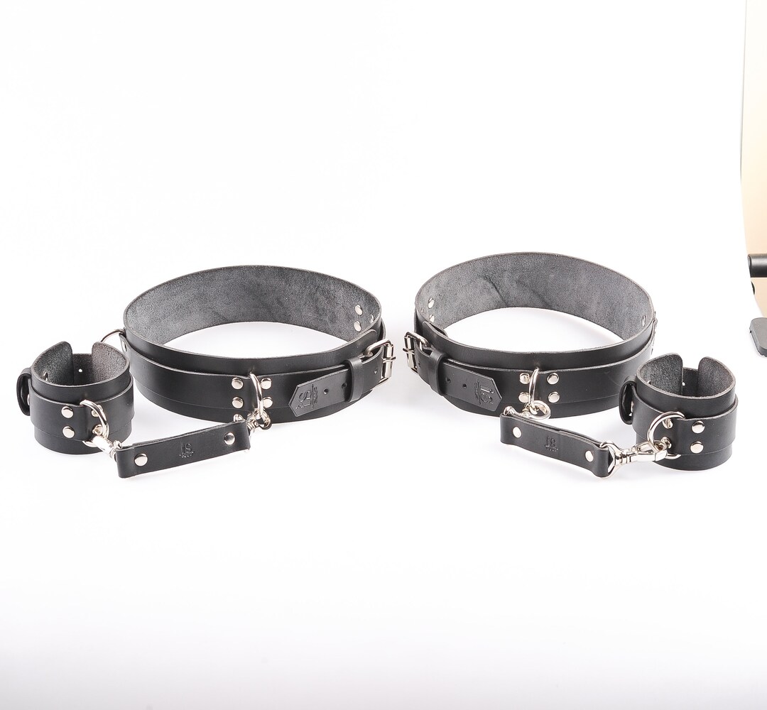 Binding Kit, BDSM Hip Hip Restriction. Leather Handcuffs, Straps for ...