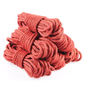 BDSM Shibari Red Rope Kit 4x26ft 6mm, Shibari Jute Rope for ...