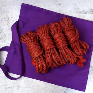 BDSM Shibari Red Rope Kit 4x26ft 6mm, Shibari Jute Rope for ...