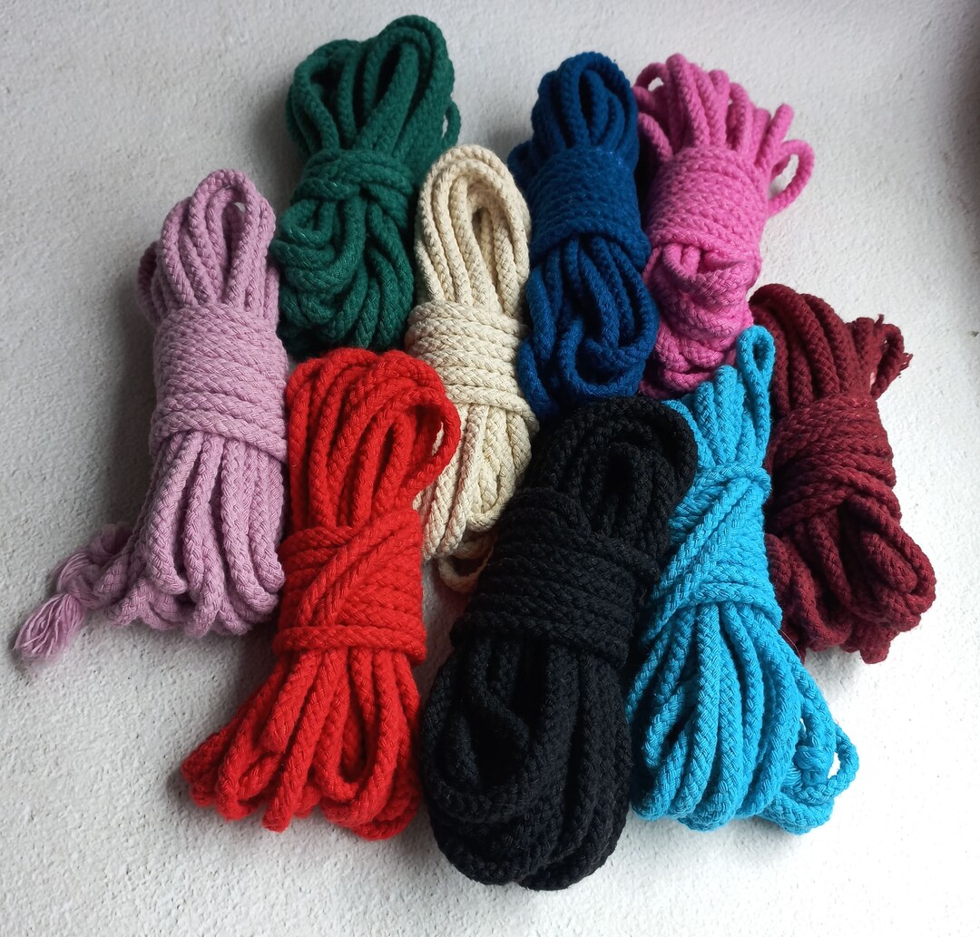 BDSM Bondage, Cotton Shibari Rope, Rope 8m/6mm, Soft Bondage Cotton ...